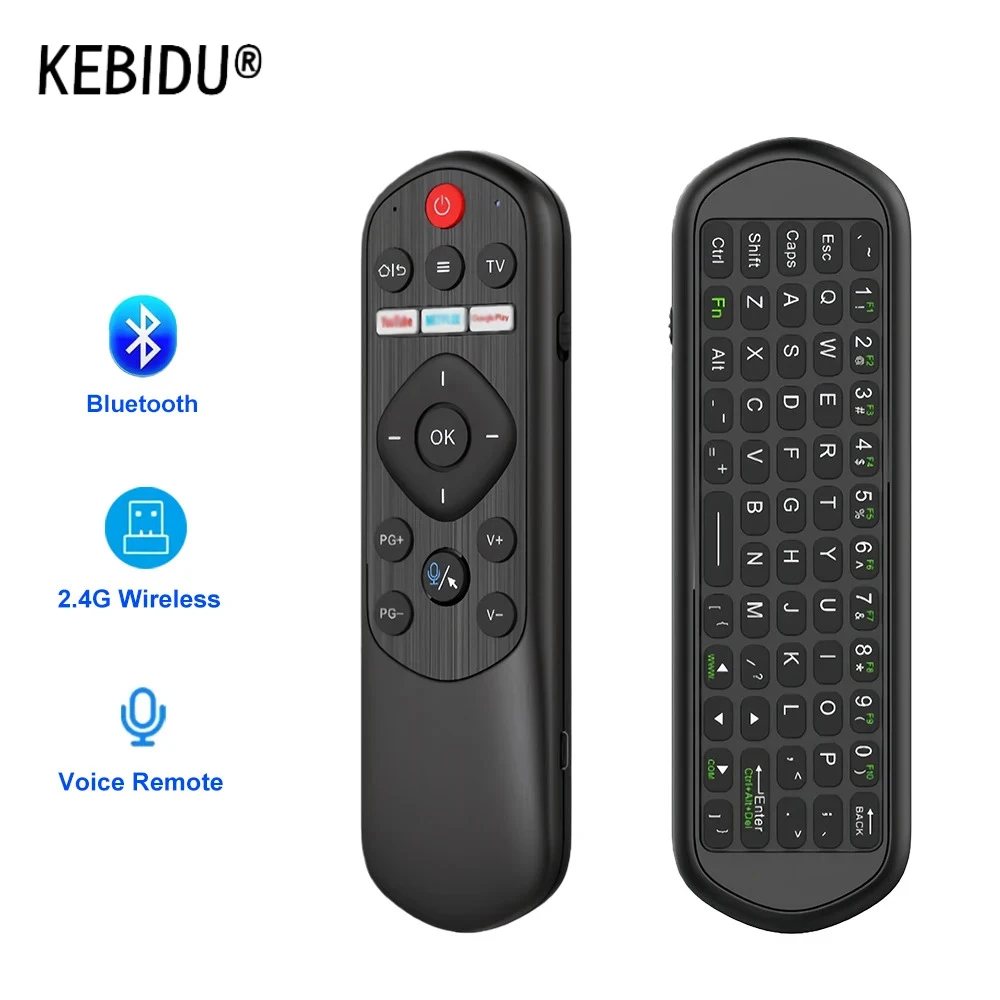 Dual Mode Wireless 2.4G Bluetooth Fly Air Mouse Keyboard Controller ...