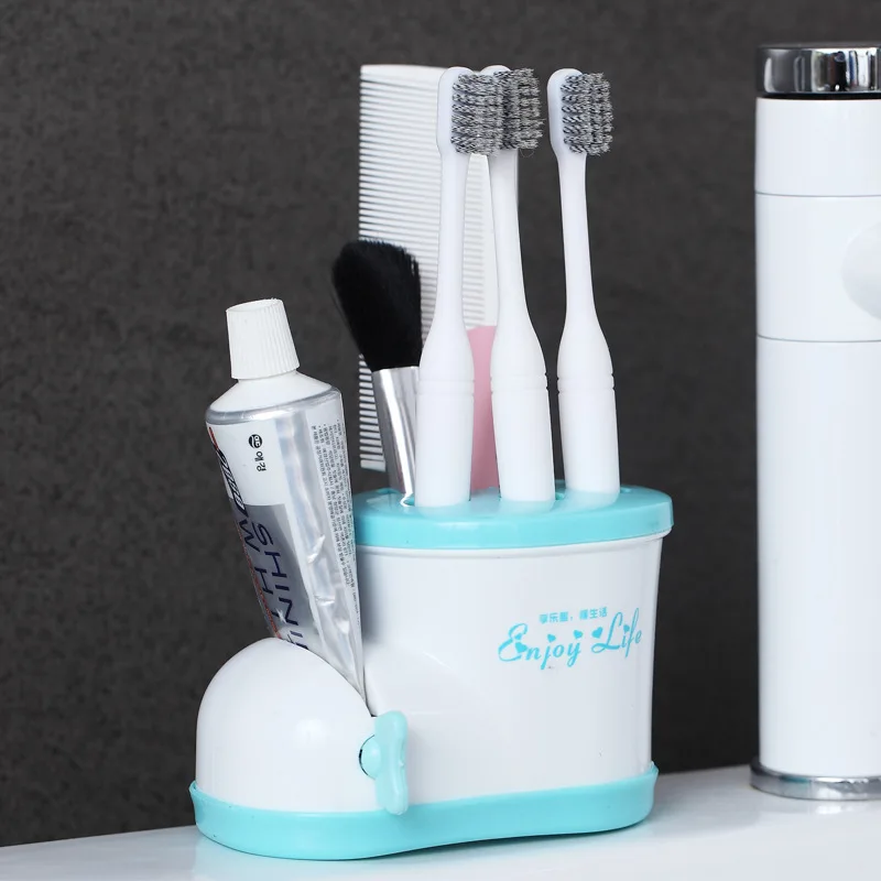 Cute-Toothbrush-Holder-Toothpaste-Dispenser-Bathroom-Organizer ...