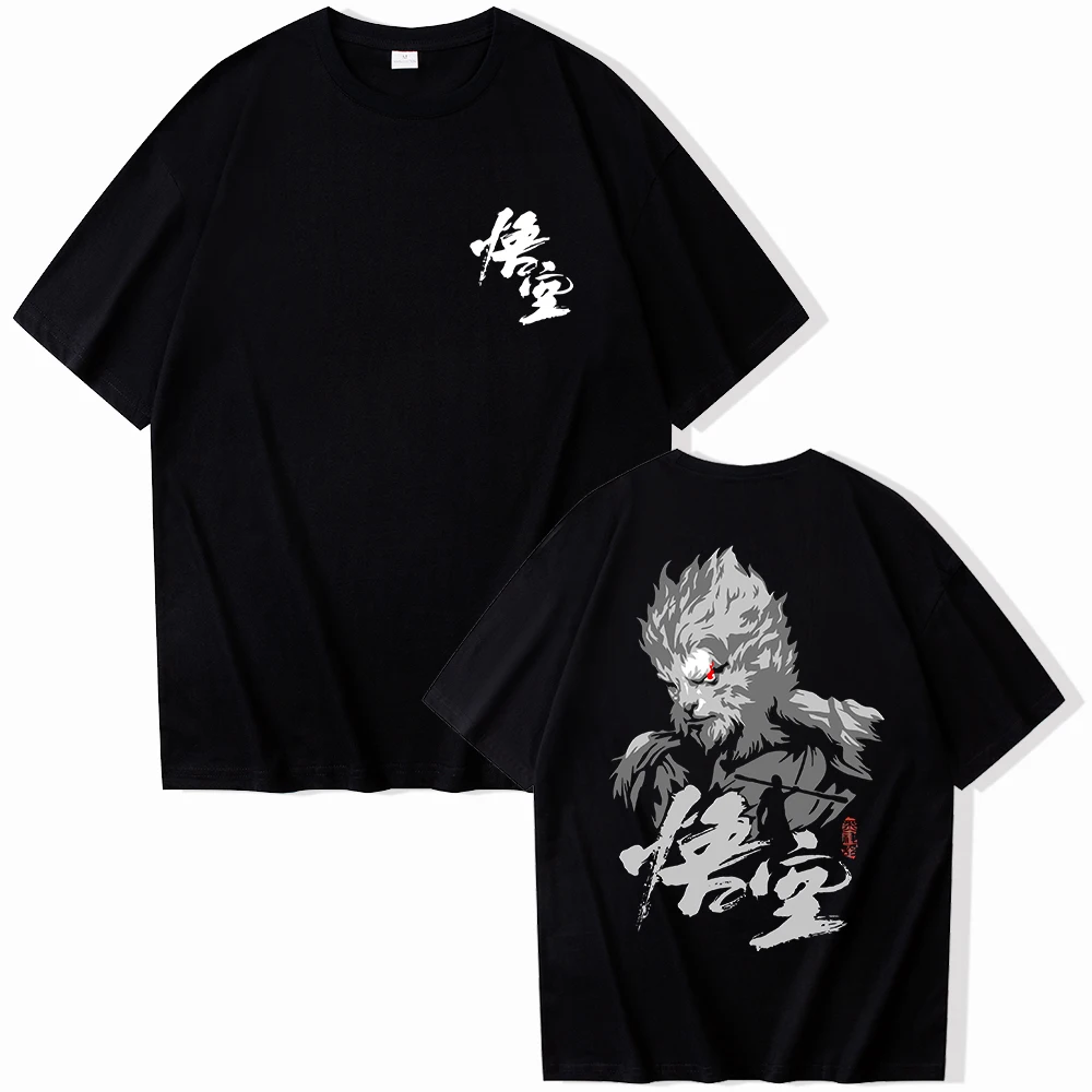 Black-Myth-Wukong-Sun-Wukong-T-shirt-O-Neck-Short-Sleeve-Shirts-Fans ...