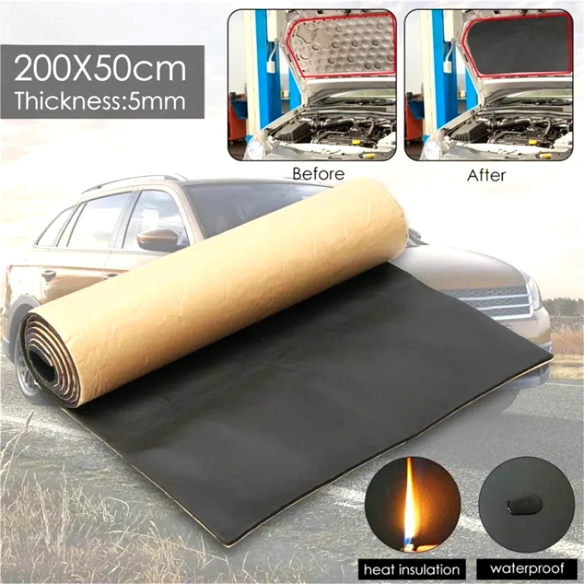 Car-Sound-Proofing-Deadening-Mat-Heat-Closed-Cell-Foam-Anti-noise-Auto ...