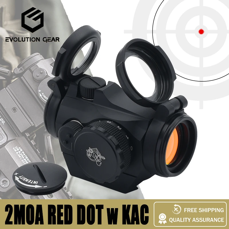 New-Evolution-Gear-2MOA-Red-Dot-Reflex-Sight-with-KAC-Style-Battery-Cap ...