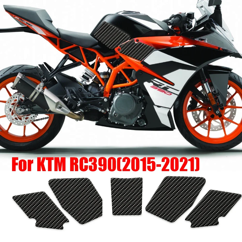 For-KTM-RC390-Motorcycle-Tank-Pad-Protector-Sticker-Decal-Gas-Knee-Grip ...