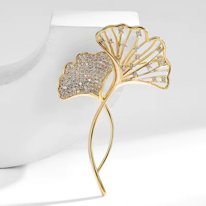 Ginkgo-biloba-Folha-Broche-Luxo-Temperamento-Design-Sense-Nicho-High ...