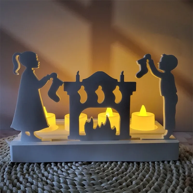 Juego-de-moldes-de-silicona-para-decoraci-n-del-hogar-calcet-n-navide-o ...