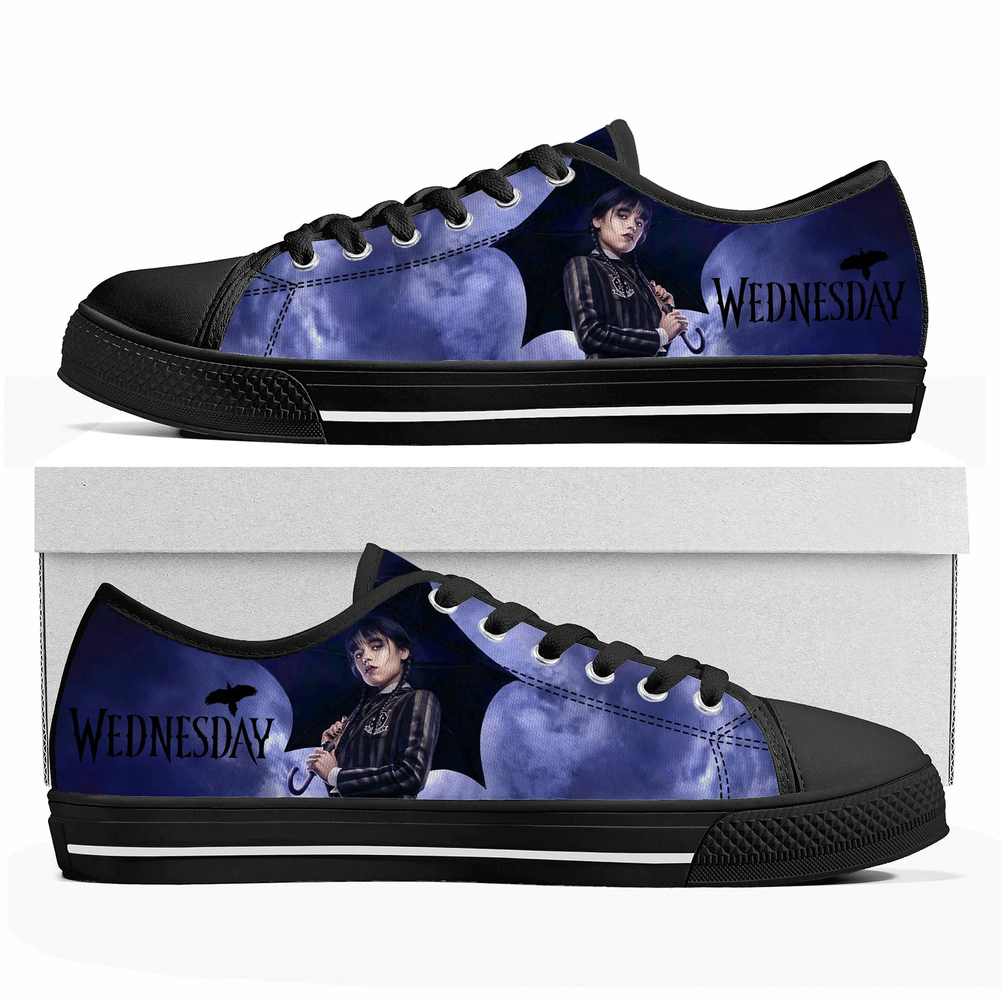 Wednesday Addams Low Top Sneakers Mens Womens Teenager Canvas High ...