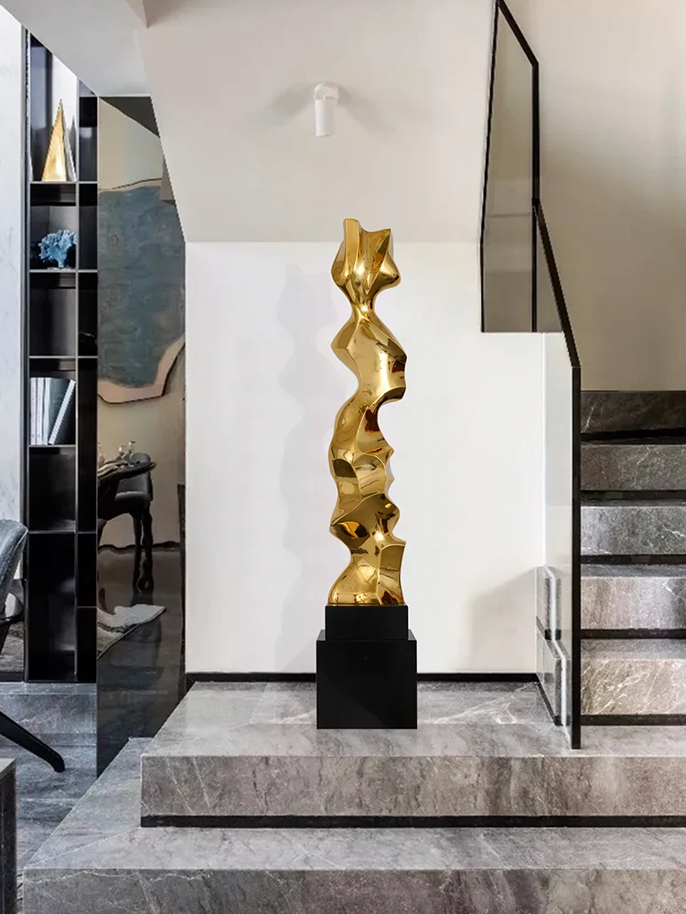 Modern-large-scale-abstract-sculpture-floor-decoration-Hotel-lobby ...