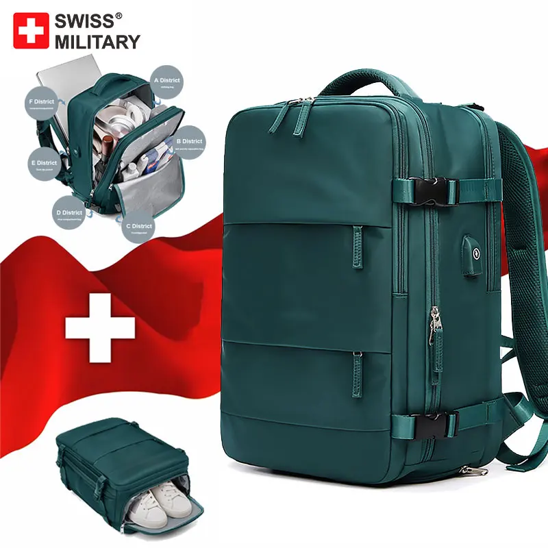 SWISS-MILITARY-New-Backpack-30x17x43-Cabin-Bag-Hand-Luggage-Travel ...