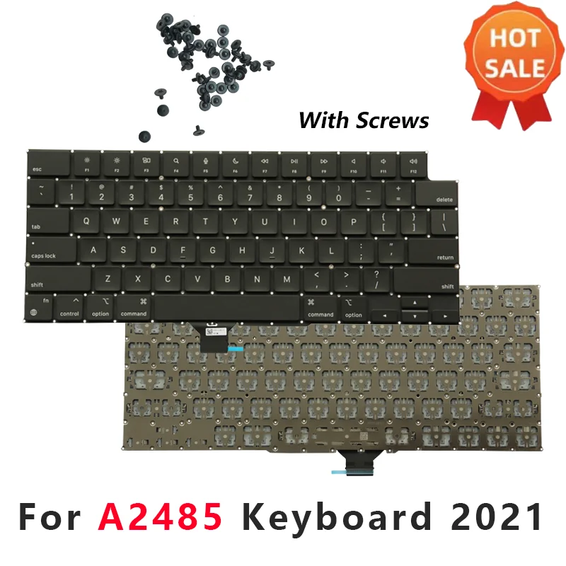 For MacBook Pro M1 Pro/Max 16" 2021 Laptop keyboard A2485 Key Keycaps ...