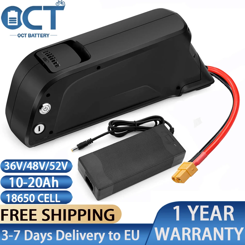 48V 20Ah 18650 Cell Li-ion Dolphin Downtube Battery E-Bike 36V 52V 17Ah Lithium Ion Batteries ...