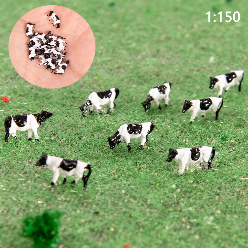 N-Scale-1-150-Miniature-Cow-Animals-Model-ABS-Palstic-Cattle-Toys-For ...