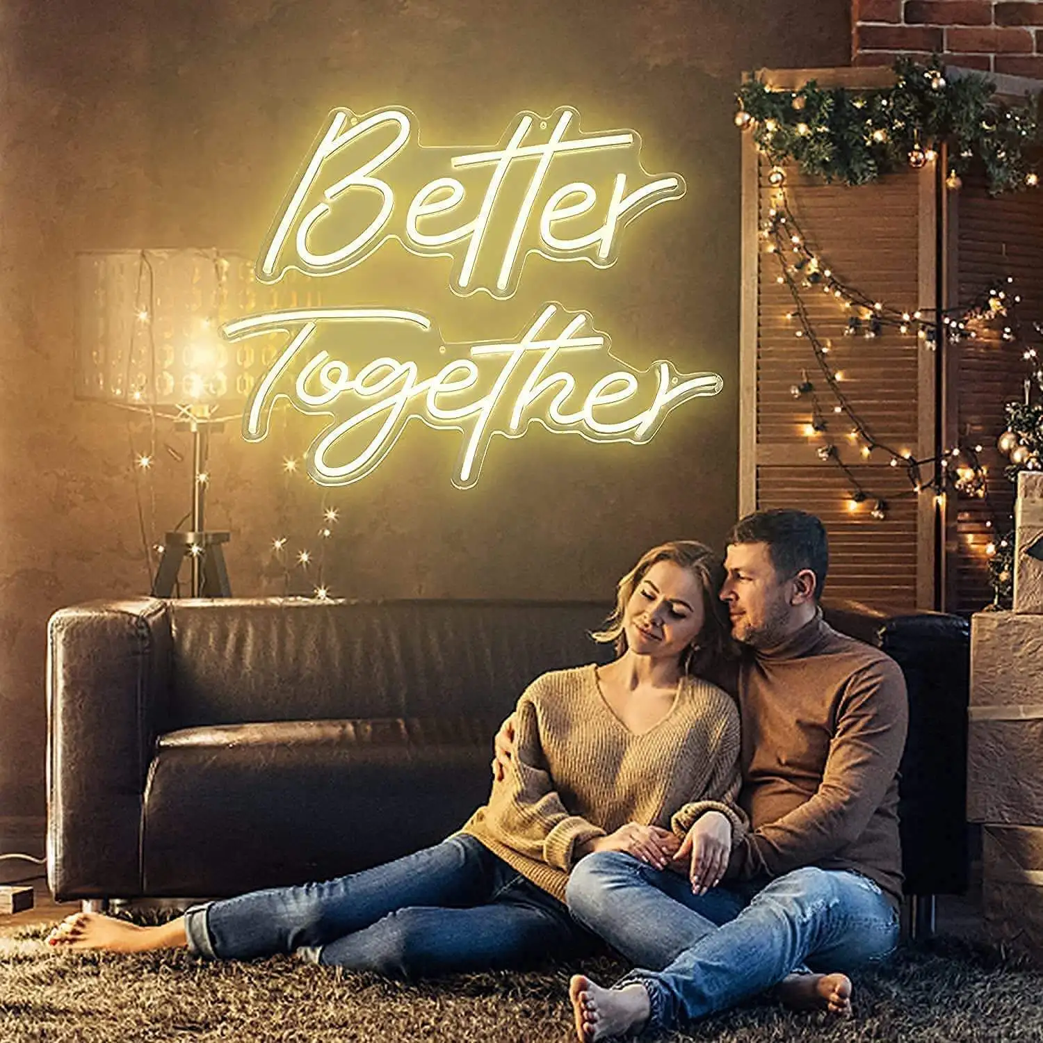 USB - Mieux ensemble - Panneau Néon Led Suspendu Au Mur, Lumières ...