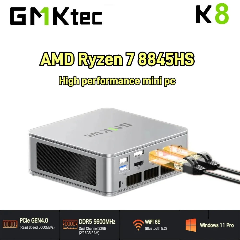 GMKtec-K8-ryzen7-mini-pc-8845HS-Windows11-DDR5-5600Mhz-PCIe4-0-Nvme-SSD ...