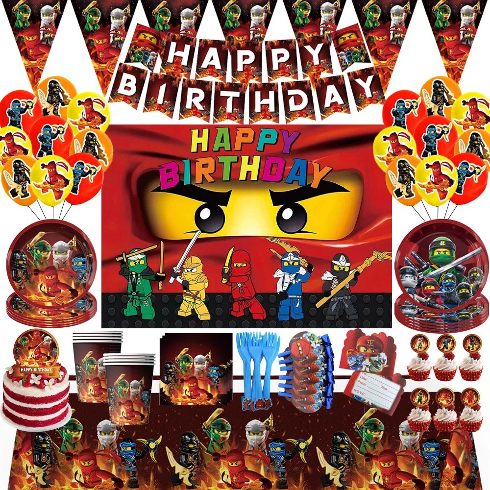 Desenhos-animados-Ninja-Theme-Birthday-Party-Decora-es-Lou-a-Copo-Prato ...