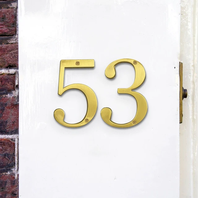 Gold Mailbox Numbers