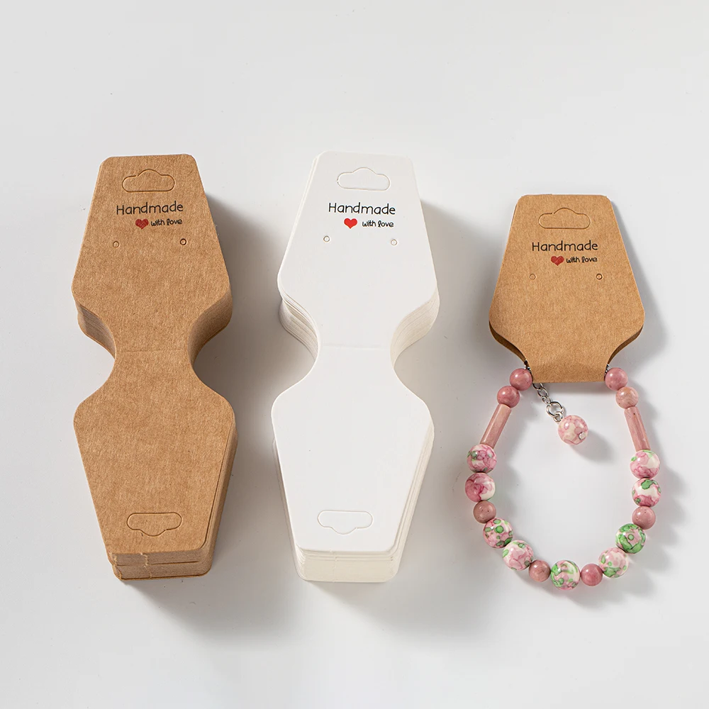 50Pcs 12x5cm Necklace Display Hanger Card Holder Stand For Keychain ...