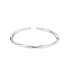 100% Solid 925 Sterling Silver Hiphop Thick Sparling Bracelet for Women ...