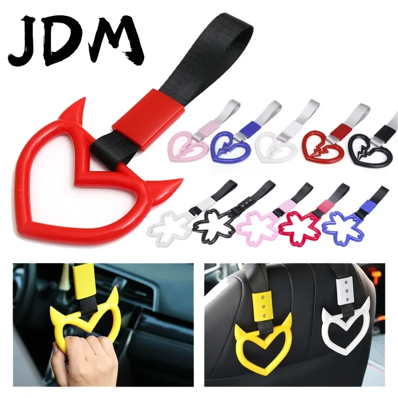JDM-Car-Decoration-Pull-Ring-Love-Heart-Devil-Horns-Hanging-Handle-Pull ...