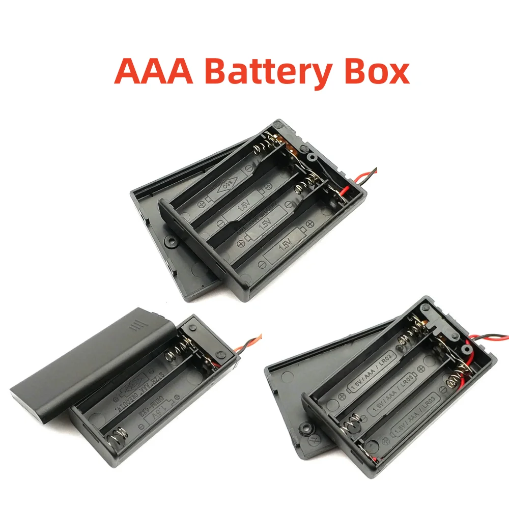 2X-3X-4X-AAA-18650-Battery-Box-Case-With-Wires-And-Switch-Cover-DIY ...