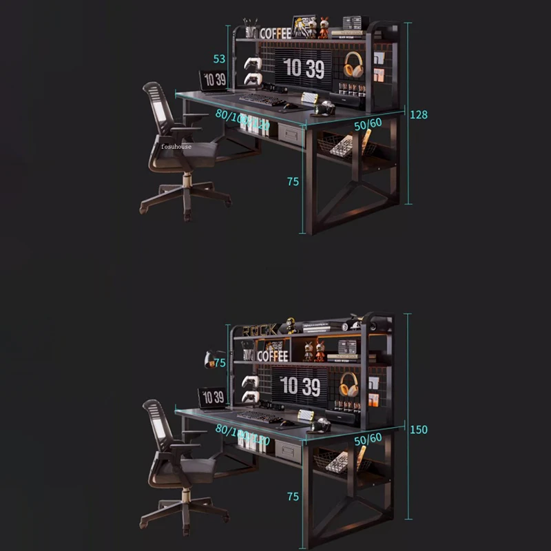 Storage-Desktop-Gaming-Table-European-Wooden-Computer-Desks-Home-Office ...