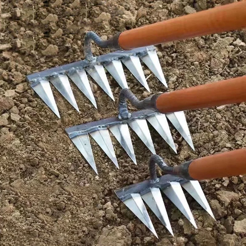 Gardening-Hoe-Weeding-Rake-Agricultural-Farm-Tool-Loose-Soil-Artifact ...
