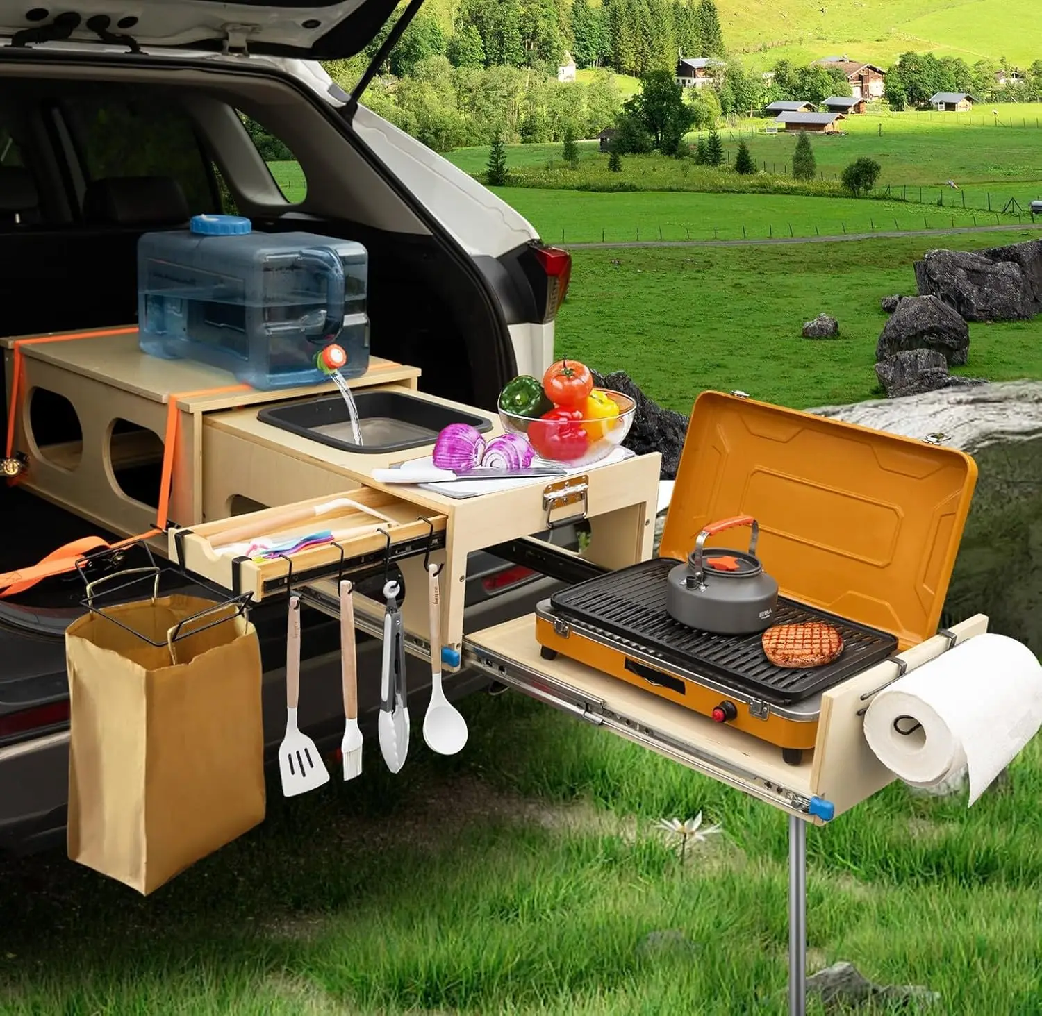 Portable camp kitchen store