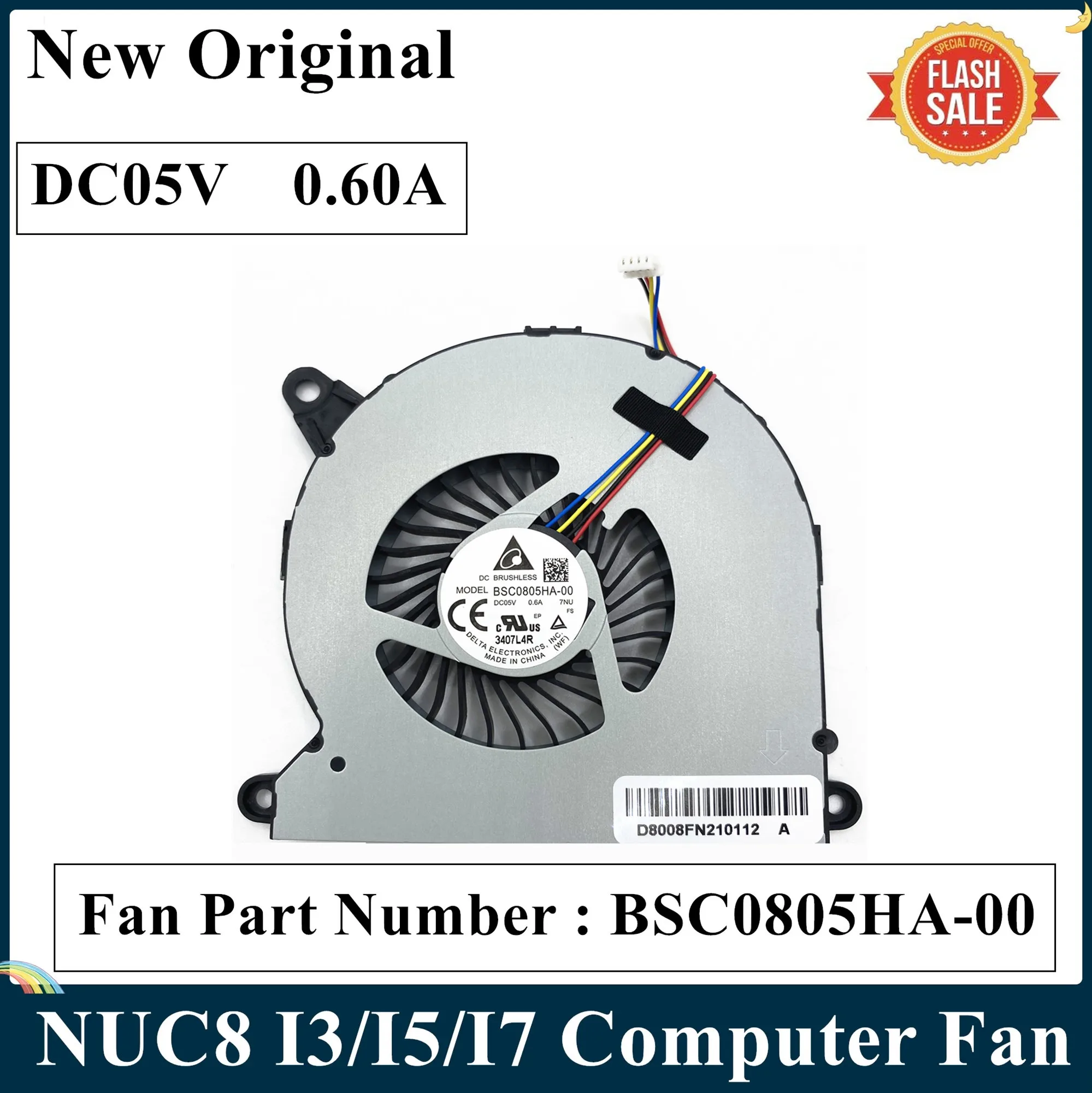 LSC-For-Intel-NUC8I7BEH-NUC8-I3-I5-I7-Computer-CPU-Cooling-Fan ...