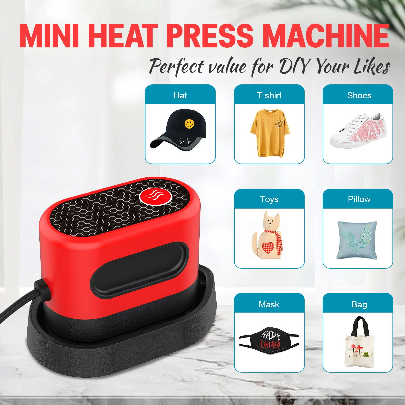 DIY-Heat-Press-Machine-Small-Mini-Iron-Shirt-Printing-Embossing-Machine ...