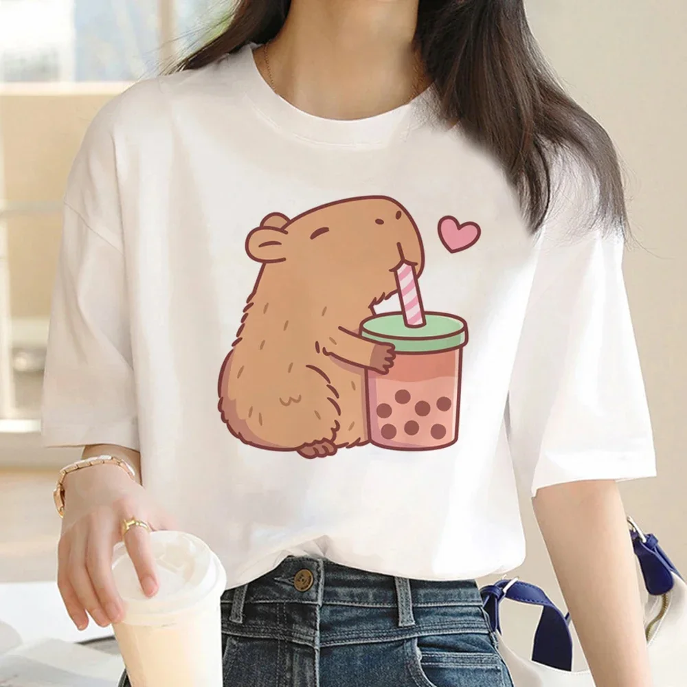 Ropa-de-Capybara-para-mujer-camiseta-Vintage-de-dibujos-animados-Top ...