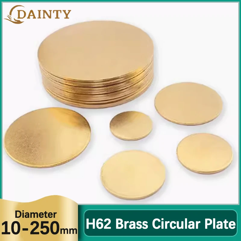 H62 Brass Disc Circle Blank Plate Brass Gasket Round Plate Board Brass ...