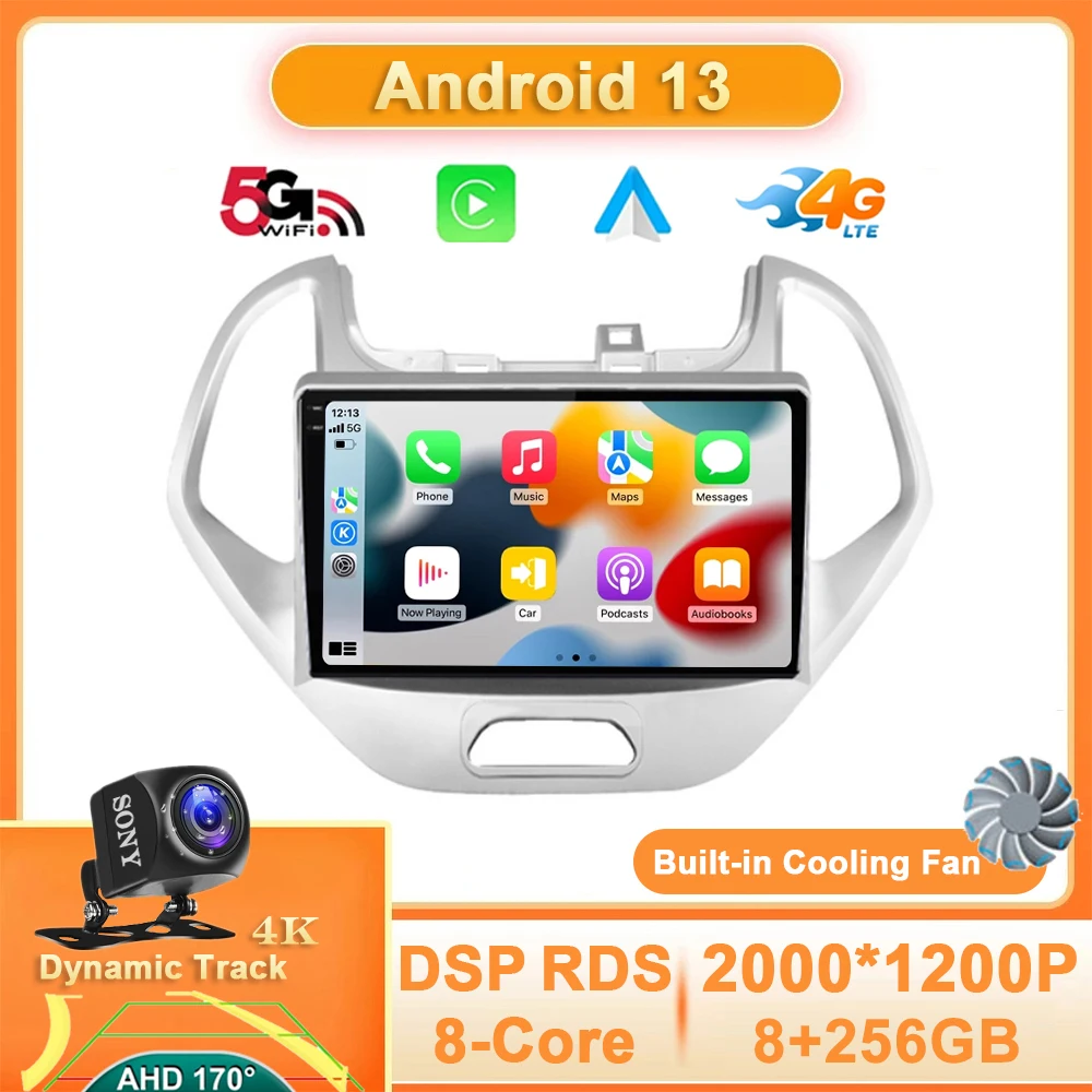 Radio con GPS para coche, reproductor Multimedia con Android 13, 4G, Carplay, WIFI, cámara 2016 ...