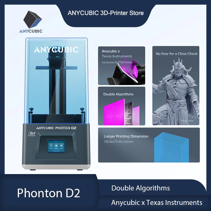 Anycubic DLP® 3D Printer Photon D2 Double Algorithms Larger Printing ...