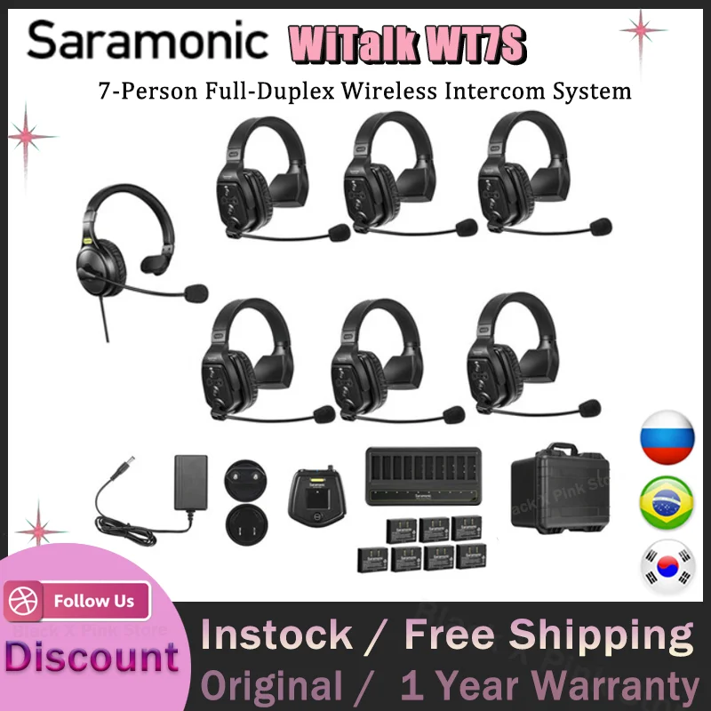 Saramonic-Witalk-WT7S-Full-Duplex-Wireless-Intercom-Headset-System ...