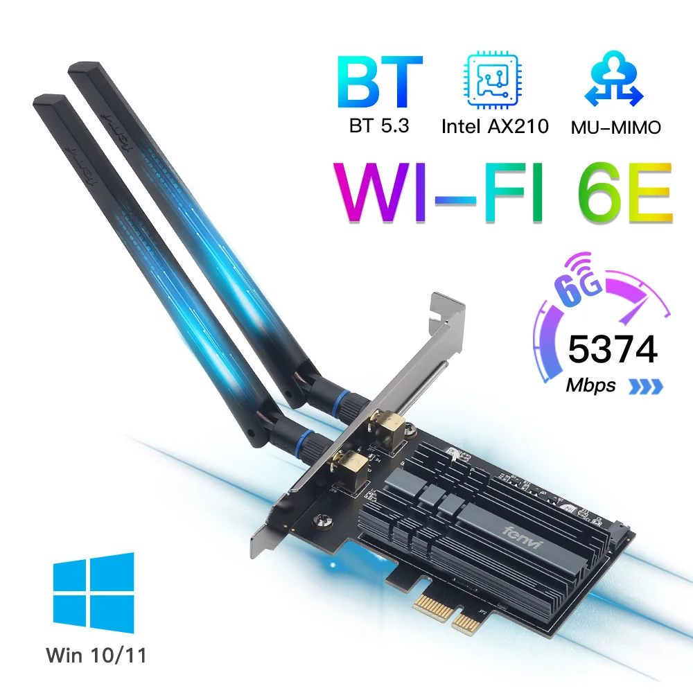 Intel-AX210-PCI-e-Wifi-6E-Adapter-AX210NGW-Wireless-Wlan-Card-Bluetooth ...