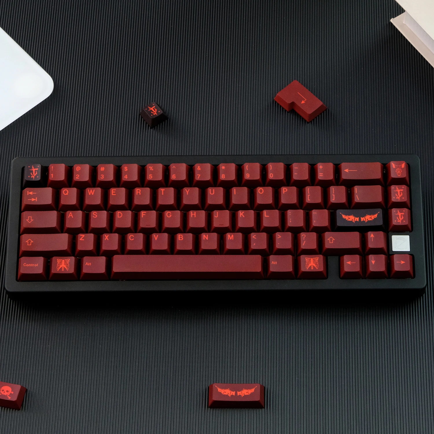 PBT-Red-GMK-Infernal-Keycaps-Cherry-Profile-5-side-Dye-Sublimation-Mechanical-Keyboard-Keycap ...