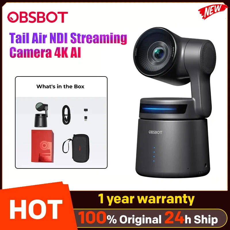 INSTOCK-OBSBOT-Tail-Air-NDI-Streaming-Camera-4K-AI-Tracking-PTZ-Camera ...