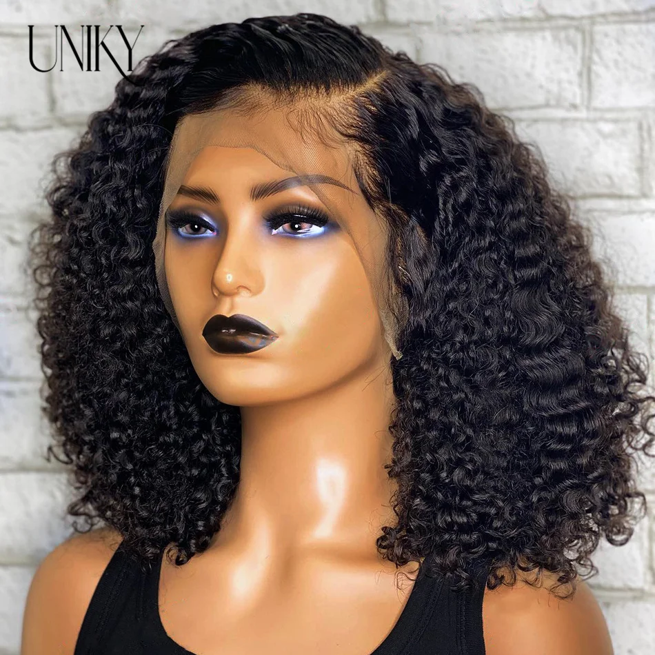 Unikyhair-Perruque Bob Lace Front Brésilienne Naturelle, Cheveux Courts ...