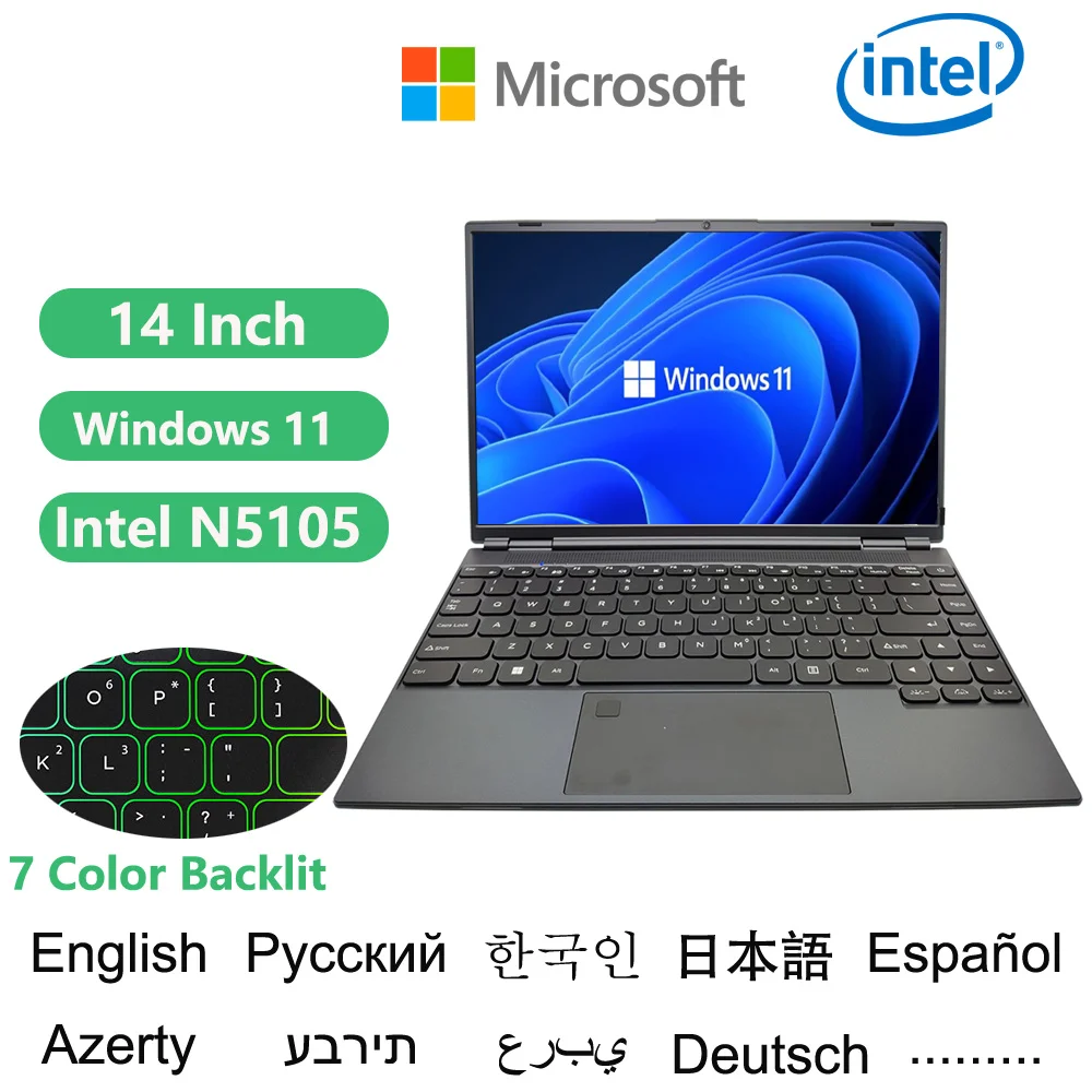 Portable-14-inch-Laptops-Office-Gaming-Notebooks-Computer-PC-7-Colors ...