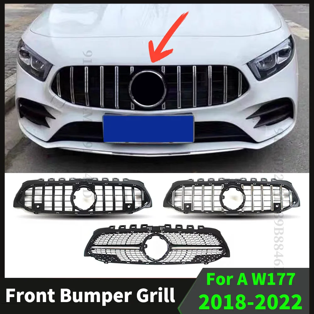 GT-Diamond-Front-Inlet-Bumper-Grille-Hood-Grill-For-Mercedes-W177-Benz ...