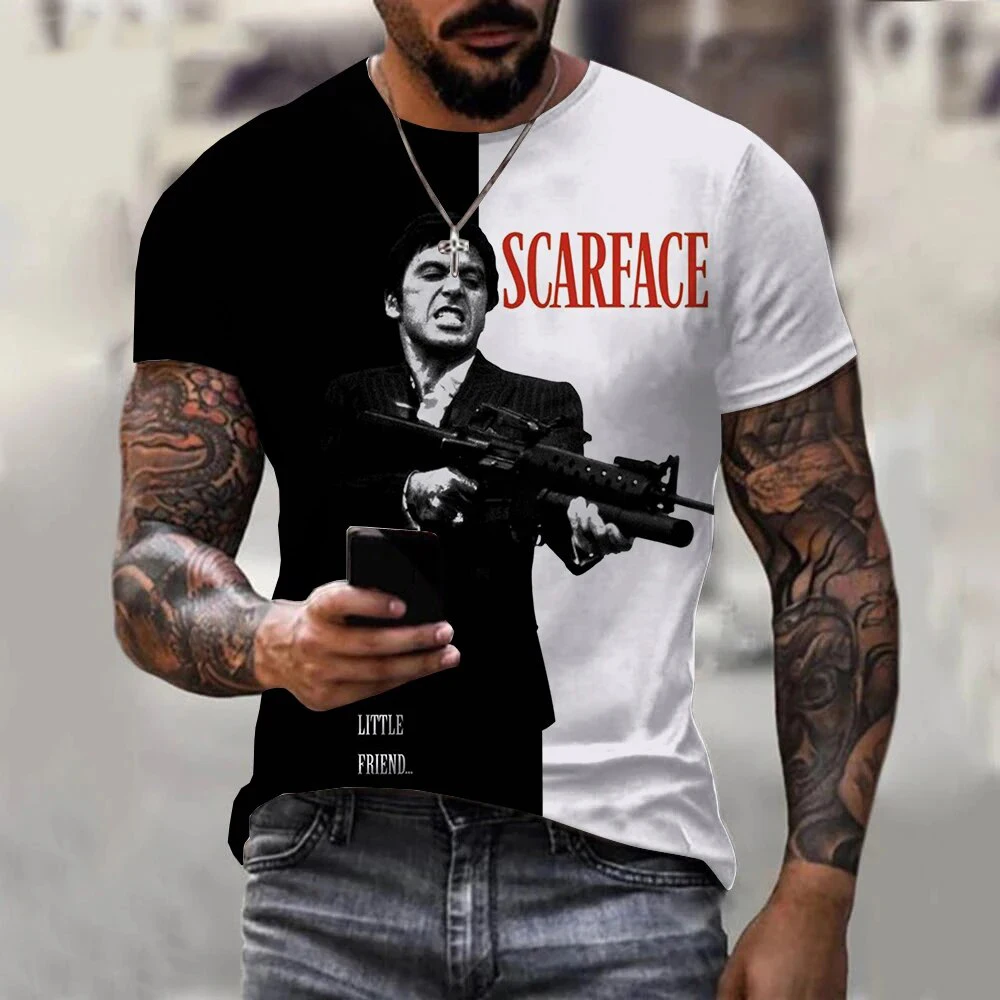 Camisetas-con-estampado-3D-de-Scarface-para-hombre-y-mujer-ropa-de ...