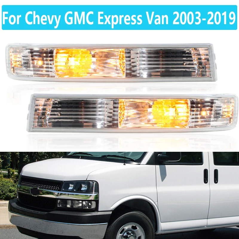 1-Pair-Car-Front-Parking-Light-For-Chevy-GMC-Van-1500-2500-2003-2004 ...