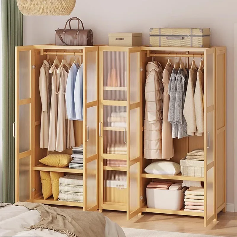 Wooden-Waredrobe-Closet-Dressers-Storage-Clothes-Portable-Wardrobe ...
