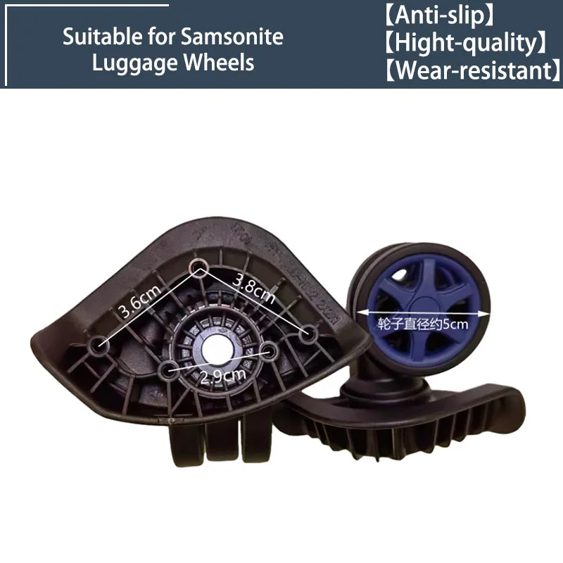 2/4 Wheels Universal Wheels for Samsonite JD-1632 Swivel Wheels Luggage ...