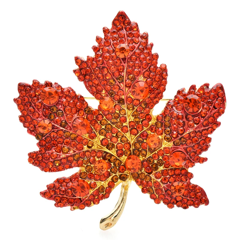 Maple Leaf Brooch Pins Jewelry | Maple Leaf Brooch Rhinestone | Brooch ...