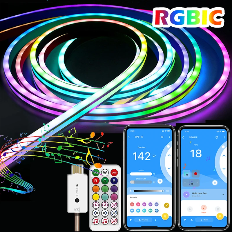 RGBIC-USB-Bluetooth-Light-Strip-2-4GHz-Remote-Control-and-APP-Control ...