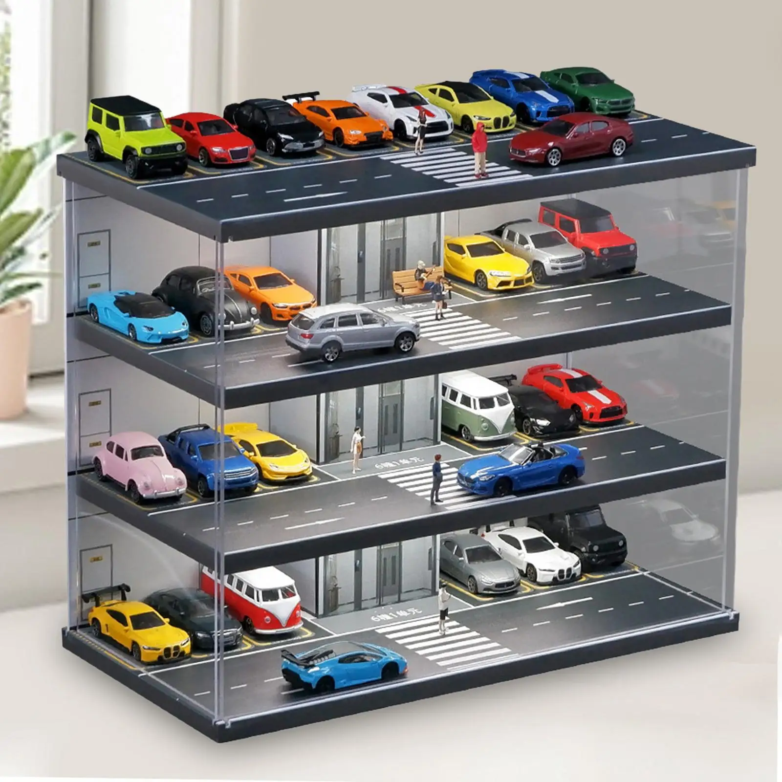 1-64-Parking-Lot-Vehicle-Scene-Toy-for-Model-Cars-Action-Figures ...