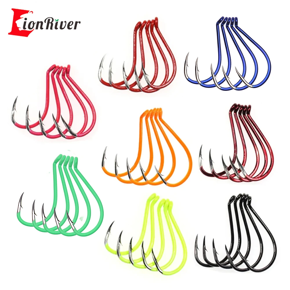 Lionriver-High-Carbon-Steel-Barbed-Octpus-Fishing-Hooks-For-Catfish ...