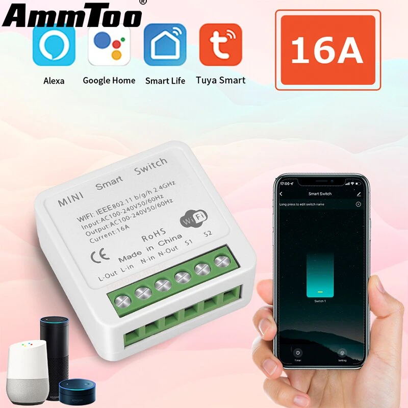 16A WiFi Smart Switch Tuya Smart Home Alexa Yandex Alice Smart Life ...
