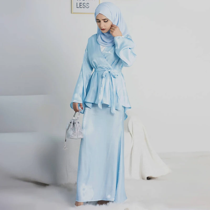 Ramadan Mubarak Muslim Sets Tunic Kimono Cape and Skirt Bottoms Dubai ...