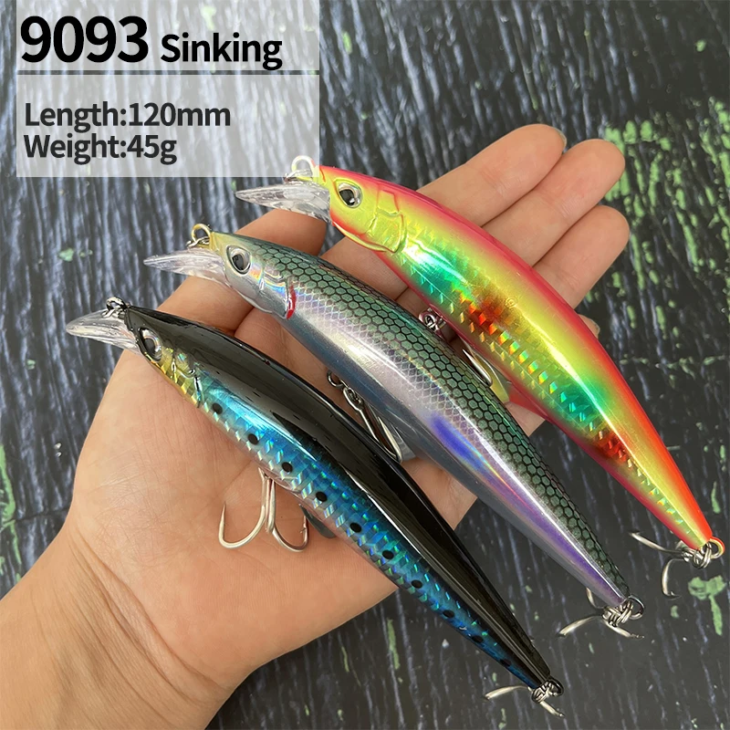 120mm 45g Heavyweight Sinking Minnow Lure Freshwater Long Casting ...