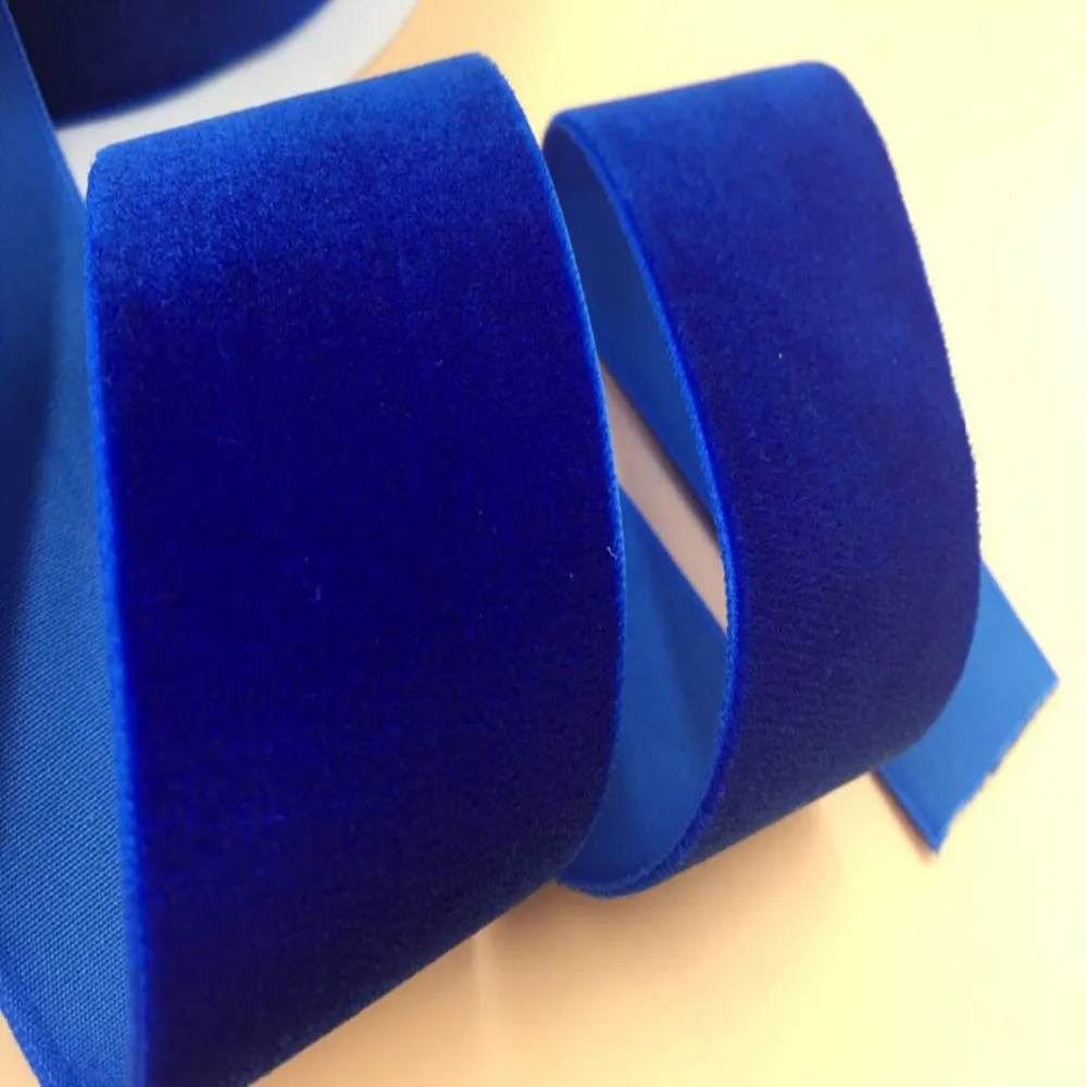38mm-Royal-Blue-Velvet-Ribbon-Single-Face-Party-Decoration-Handmade ...